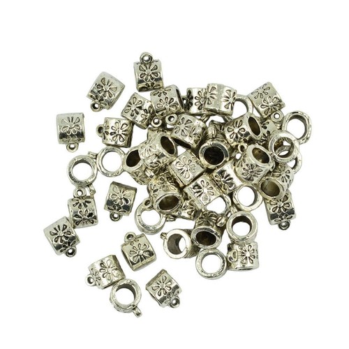 50 Pieces Daisy Flowers Bail Hanger Dangle Spacer Bead Fit | eBay