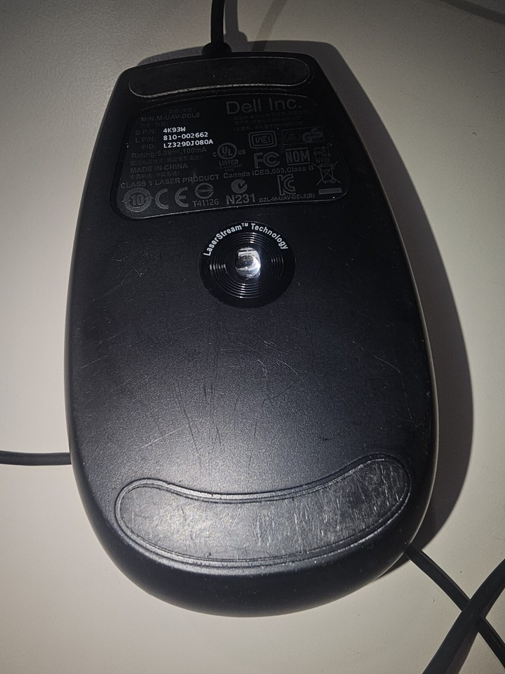 Dell 6-button USB Optical Scroll Mouse - M-UAV-DEL8 - 4K93W | eBay