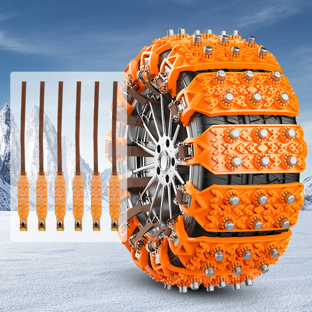 6Pcs Anti Skid Snow Chains Non-slip Car Winter Tire Wheels Chains ...