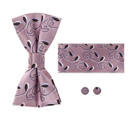 Epoint BT2112 Purple Pattern Bowtie Formal Presents Idea Bow Tie Cuff Hanky Set | eBay Australia