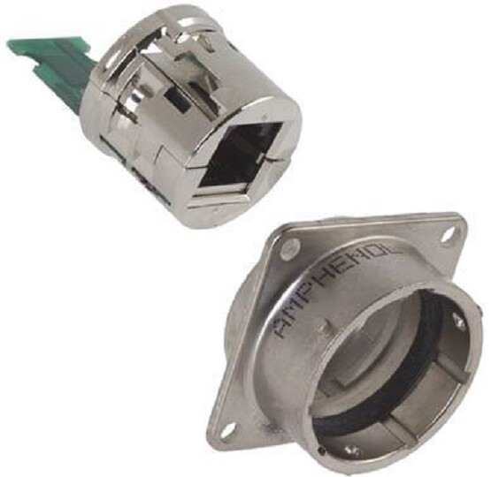 Amphenol Socapex FEMALE RJ45 CONNECTOR 33.3mm Cat5e, Square Flange ...