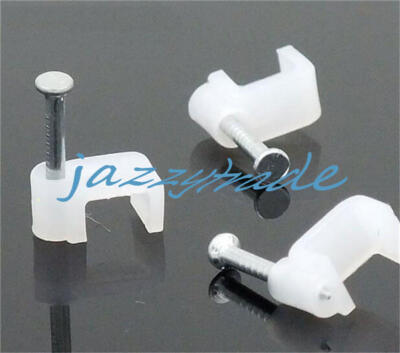 New 50PCs Diameter Plastic Flat Cable Nail Clips 4mm-14mm | eBay Australia