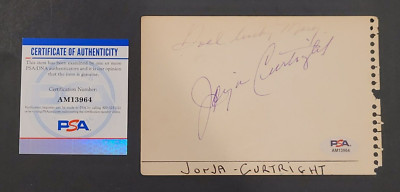 JORJA CURTRIGHT-STERLING HOLLOWAY Signed Album Page-POOH-BONANZA-PSA | eBay