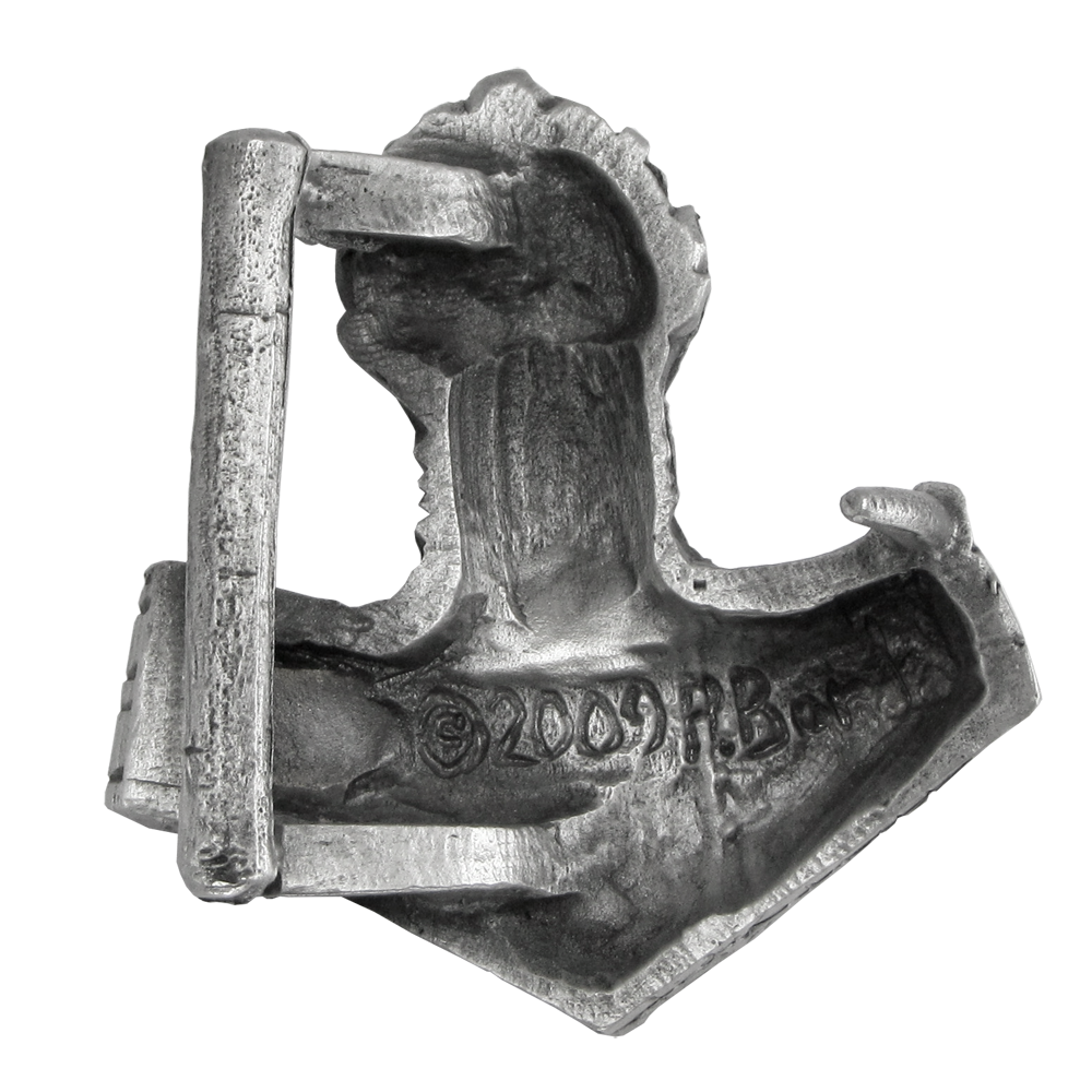 Pewter Thors Hammer Belt Buckle - Dryad Design Norse God Mjolnir Asatru ...