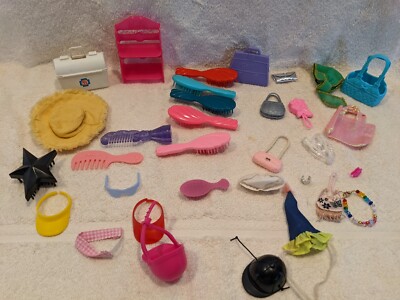 Vintage Barbie Doll Jewelry Purse ,combs, Hats, Accessory Lot | eBay