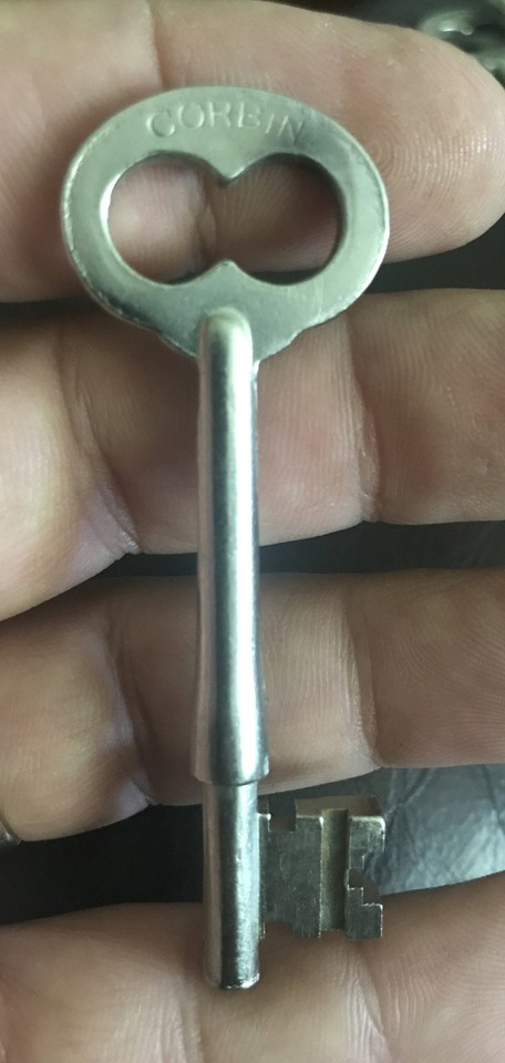 Vintage Metal Skeleton Key 3" Door Lock Corbin NOS # DT 17 | eBay