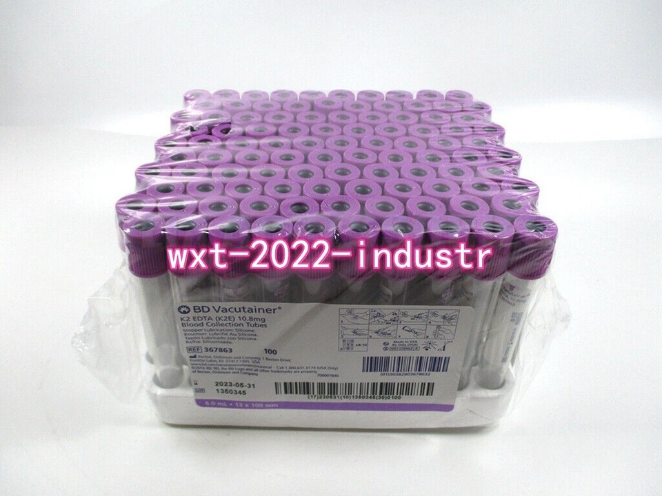 100pcs/bag K2EDTA 367841 367863 367525 2 4 6 10ml BD Vacuum ...