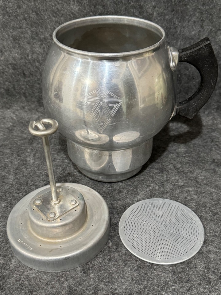 HALL China Company Red Poppy Daniel Coffee Pot w/Lid & Metal Drip ...