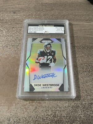 2017 Panini Prizm Silver Dede Westbrook #RA-DWB Rookie Auto RC 5 Star 9 ...
