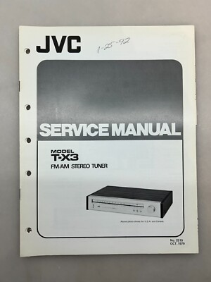 JVC T-X3 Original Service Manual Free Shipping | eBay
