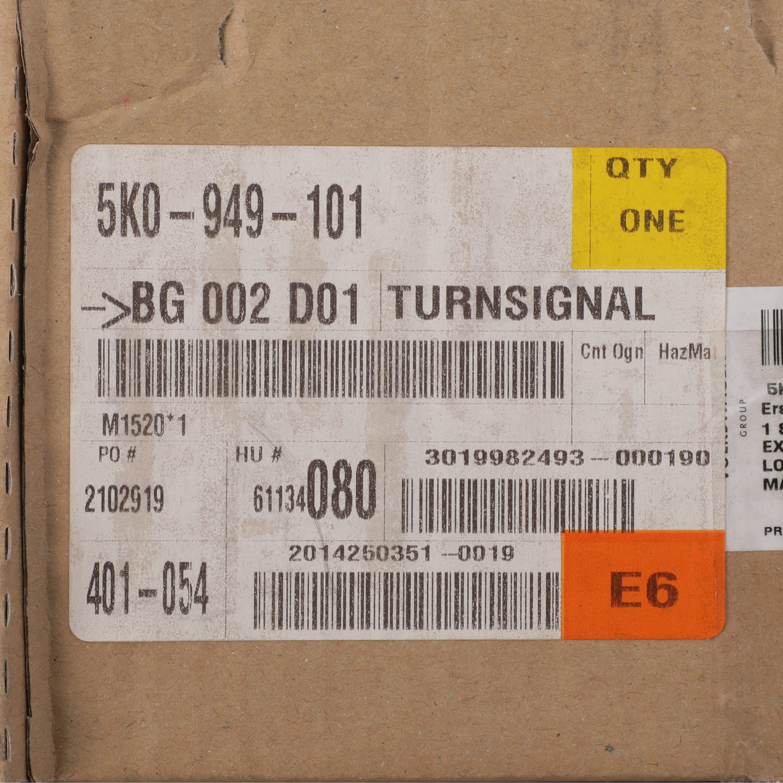 Volkswagen 5K0949101 Genuine OEM Factory Original Signal Lamp for sale ...