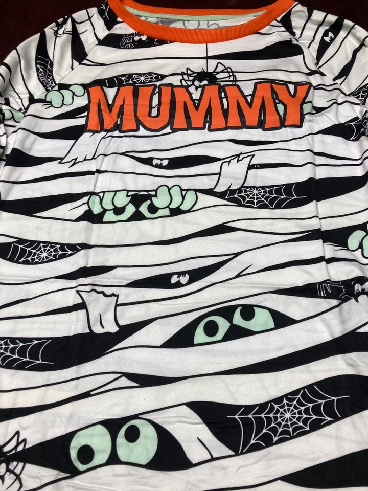 Glow in sz 2t Dark Childs Mummy Cosplay Pajamas Halloween Costume ...