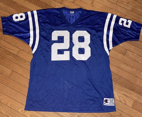 Vintage Marshall Faulk Indianapolis Colts #28 Champion Jersey Made In ...