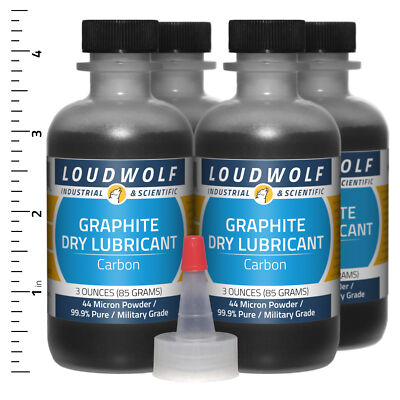 Graphite 12 Oz Total (4 Bottles) Military Grade 44 Micron Powder USA ...