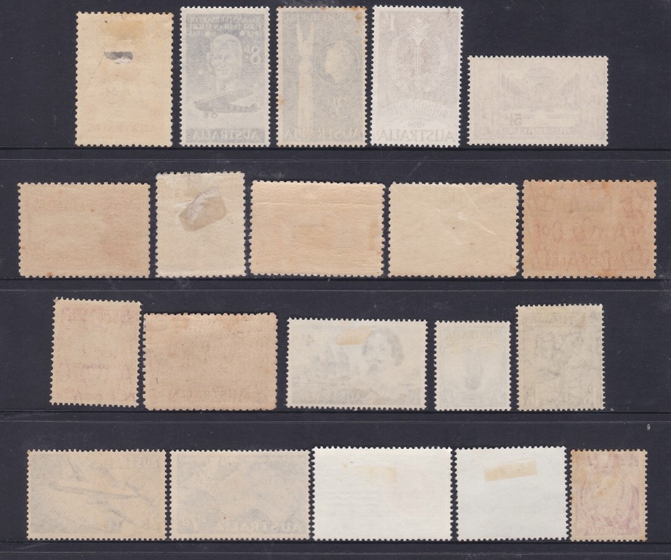 1927-65 SET OF 20 HIGH VALUE AUSTRALIAN PRE-DECIMAL STAMPS MOSTLY MUH ...