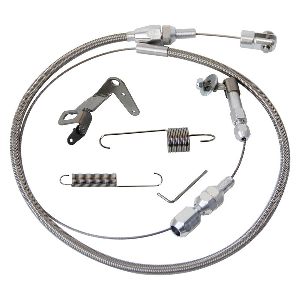 Billet Gas Pedal w/Brake+Clutch Pad & 36" Throttle Cable Bracket Spring ...