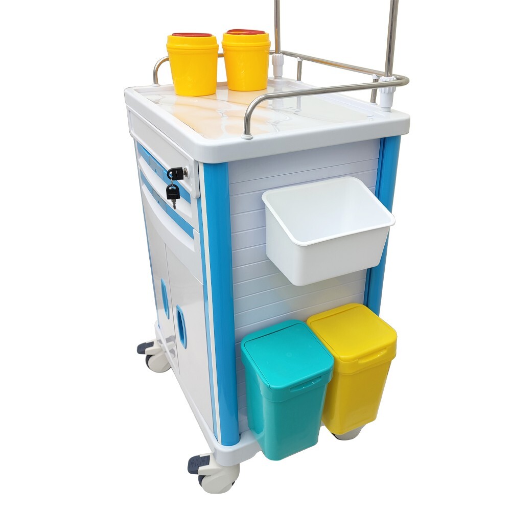 Mobile Medication Cart Medication Anesthesia Trolley Emergency Crash ...
