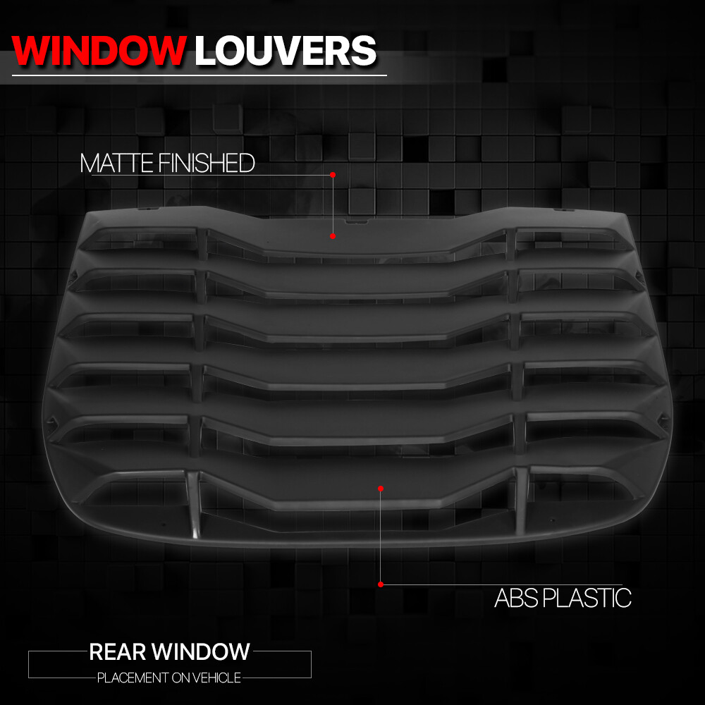 Black Rear Window Louver Sun Shade Cover Vent for 09-20 Nissan 370z ...
