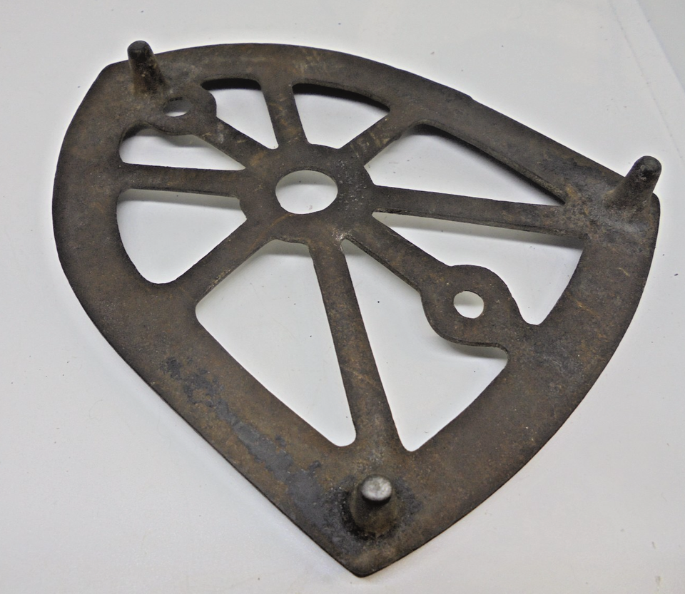 Sad Iron Antique Cast Iron Footed Trivet Unpolished 6"x4" | eBay