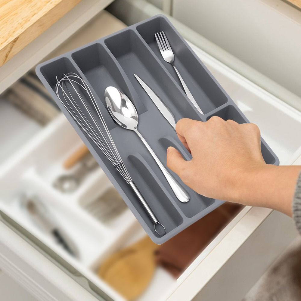 Utensil Storage Box Cutlery Organizer Insert Tidy Kitchen Drawer ...