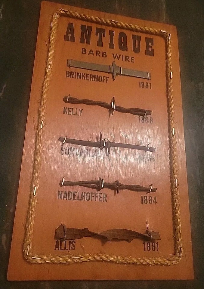 Amos Crouch Antique Barbed Wire Display Authentic Barbwire Collection ...