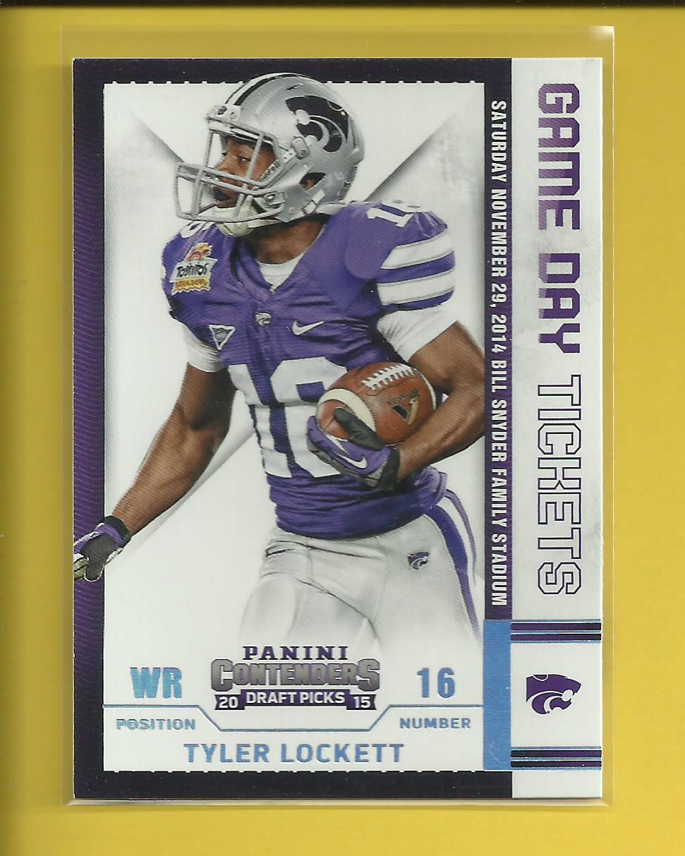 Tyler Lockett RC 2015 Contenders Draft Picks Rookie Card #49 Seattle ...