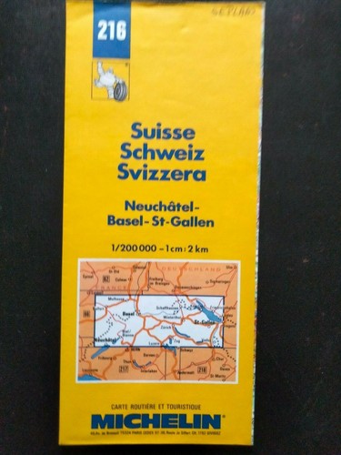 CARTE MAP MICHELIN N°214 SUISSE SCHWEIZ CENTRE 1997 - NEUVE - BASEL ...
