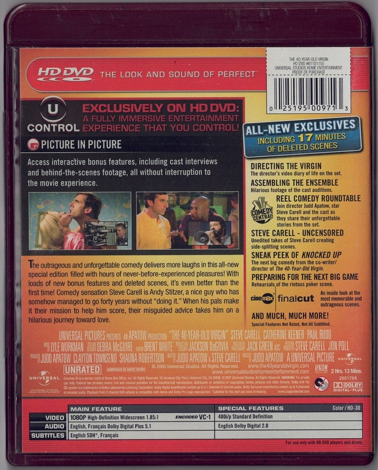 200 discs of HD DVD movies. All discs in flawless condition. Check the ...
