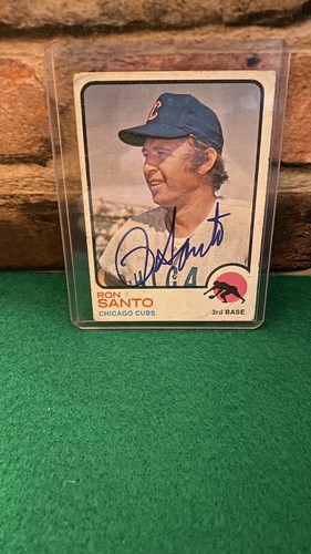 Ron Santo - Autographed - 1973 Topps - Chicago Cubs | eBay
