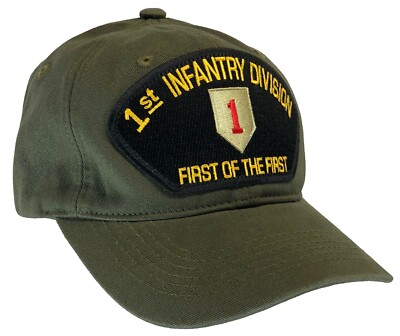 1st Infantry Division Hat "DAD" Style Cap OD Green Cotton U.S. Army | eBay