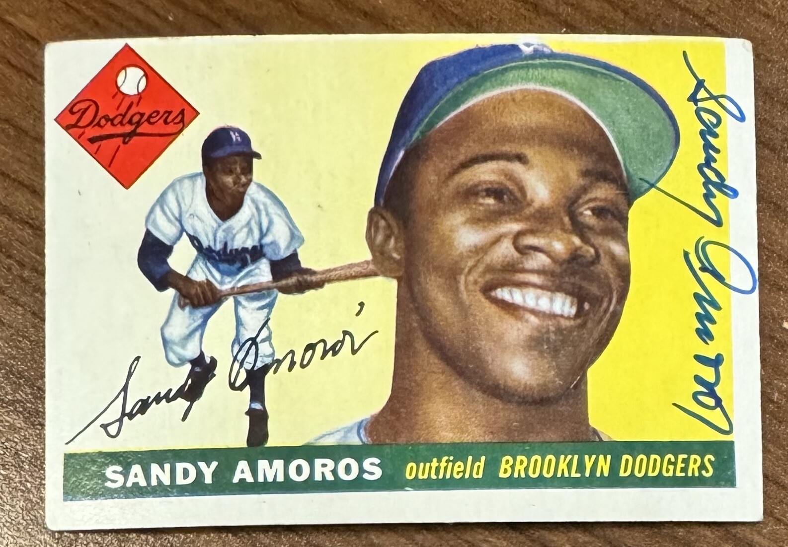 Signed 1955 Topps #75 Sandy Amoros (Trimmed) | eBay