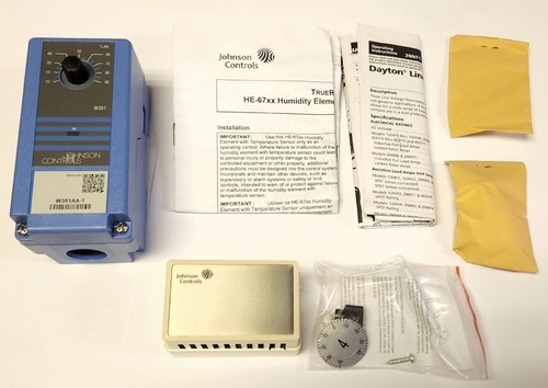 JOHNSON CONTROLS 240 W351AA 1C Temperature Humidity Thermostat Control ...