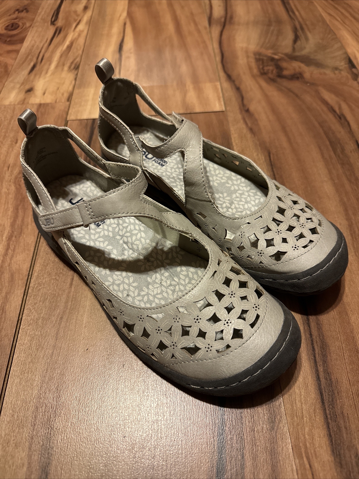 JBU by Jambu Shoes Women's 7.5 Mary Jane Flats Light Grey Bellerose | eBay