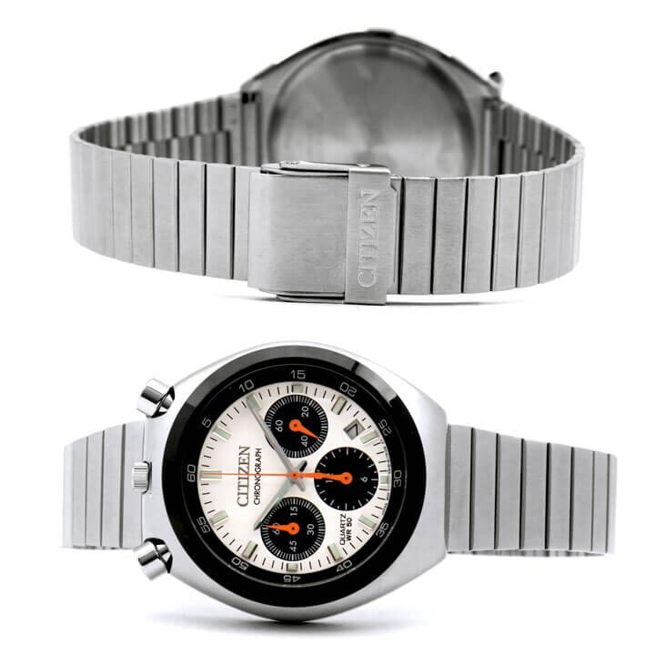 Citizen AN3660-81A Bullhead White Dial Record Label Tsuno Chronograph ...