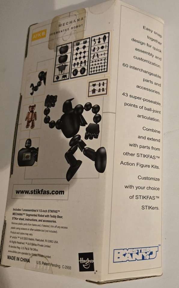 STIKFAS MECHANA SEGMENTED ROBOT W/TEDDY BEAR ACTION FIGURE KIT 2003 ...