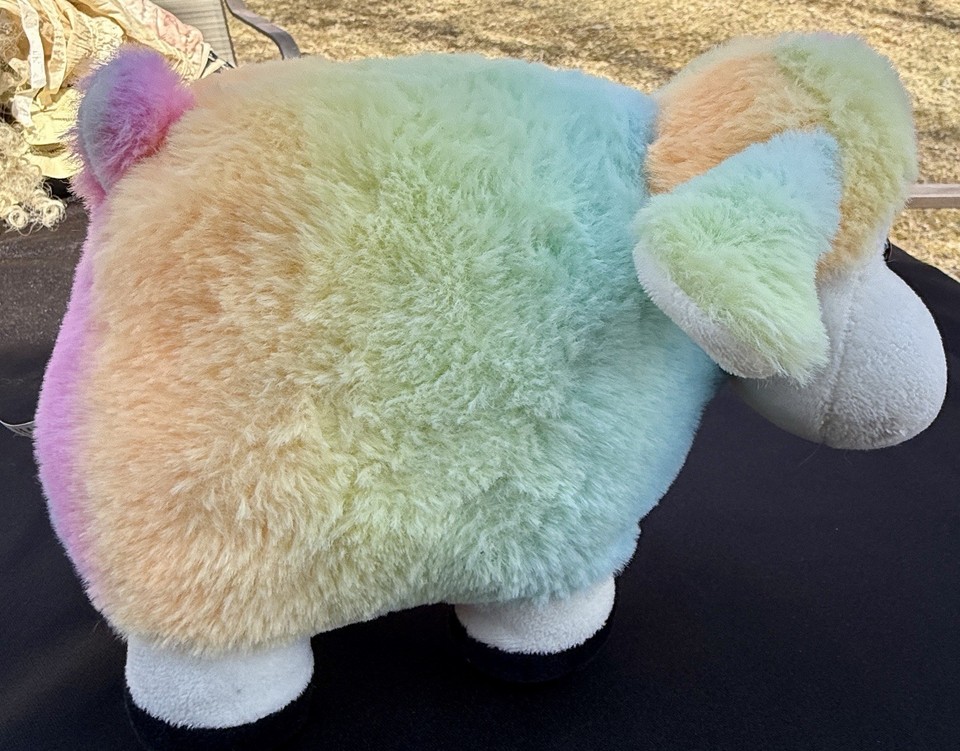 NEW Sheep Lamb Plush Toy Peek A Boo Pastel Rainbow 10" Stuffed Animal w ...