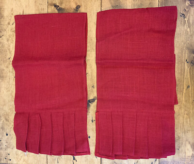 Red Burlap Table Runner Ruffle Pleat 12”W x 80”L | eBay