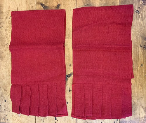 Red Burlap Table Runner Ruffle Pleat 12”W x 80”L | eBay