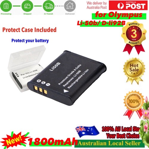 LI-50B Battery 1800mAh For Olympus Tough 6020 TG-610 TG810 TG-820 6010 ...