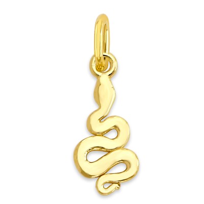10k Solid Gold Snake Charm, Cute Mini Charm Collectable for Bracelet | eBay