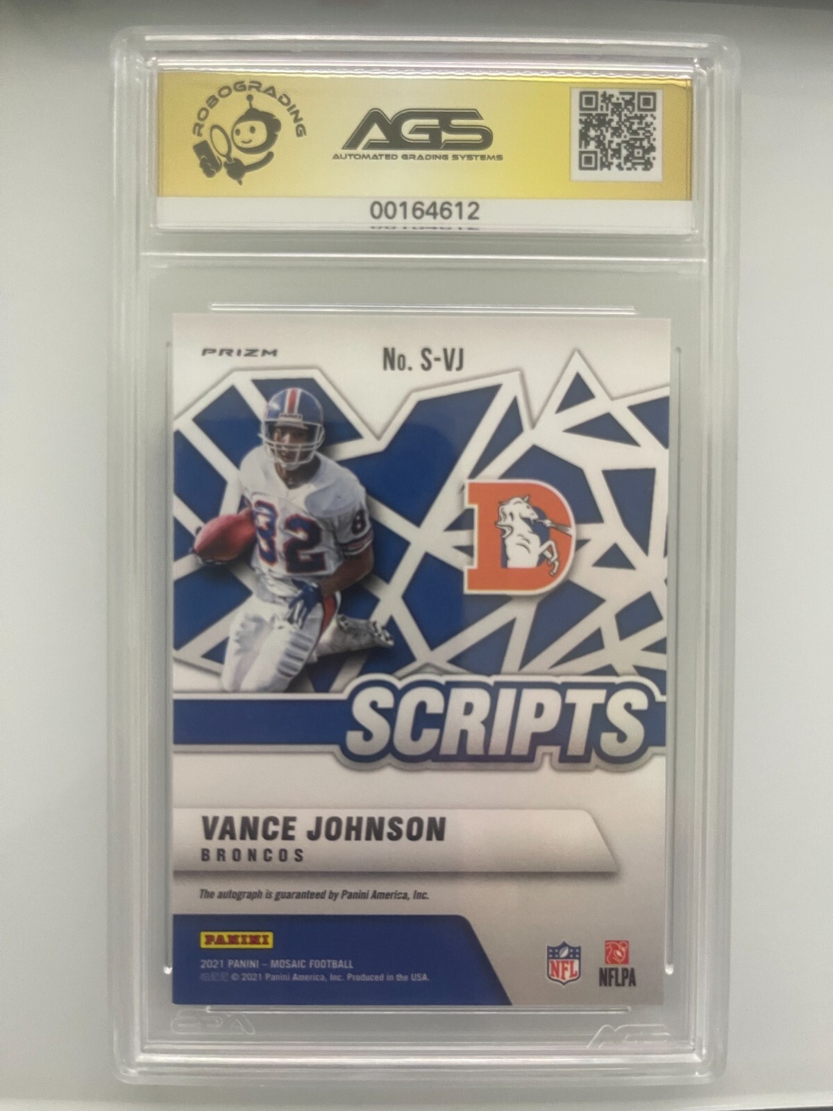2021 Panini Mosaic - Scripts Vance Johnson #S-VJ (AU) for sale online ...