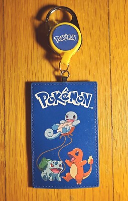 Pokemon Pass Card Case ID Keychain w/ Reel, Official Nintendo Game ...
