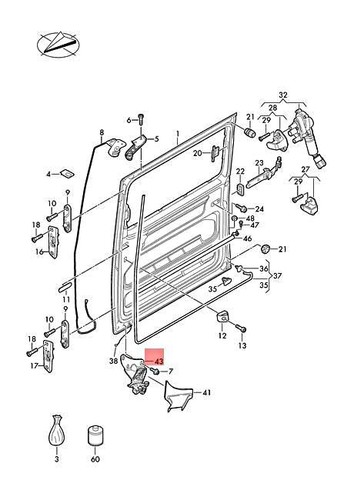 Genuine Roller Guide For Sliding Door Lower VW Transporter 7E0843398J ...