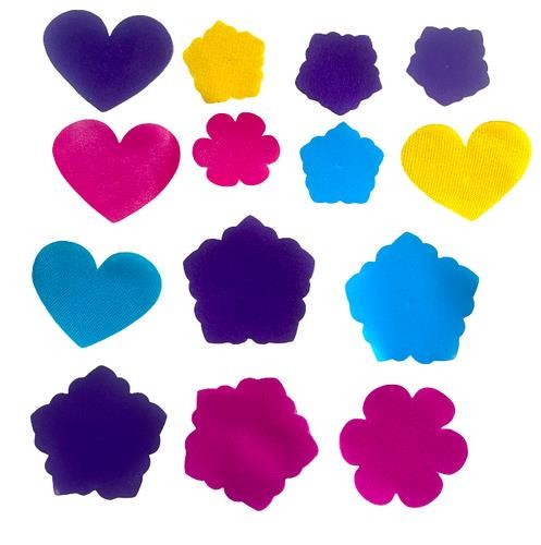 14-Pack of Cute Shapes - Fabric Cut-Outs - For Class Art & Sewing ...