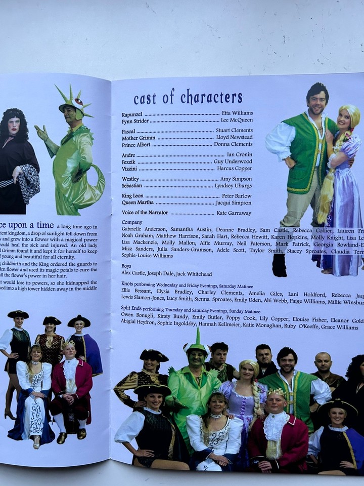 RAPUNZEL Theatre Large Panto /Pantomime Programme MARGATE OPERATIC SOC ...