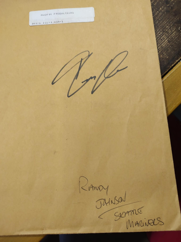 randy johnson autograph on an envelope. | eBay