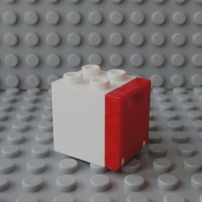 New LEGO 2x2x2 White Container or Box with Red Pull Down Door | eBay