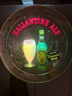 Beautiful Vintage Ballantine Ale Beer Motion Bubbler Lighted Sign 19 ...