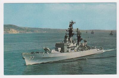 Guided Missile Destroyer USS HALSEY DLG-23 Navy Ship Postcard S2544 | eBay