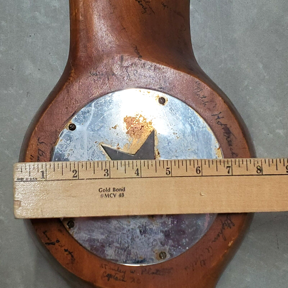 RARE AIRPLANE PROPELLER WWII 150 PILOTS WOMAN Signatures 6FT AIR FORCE ...